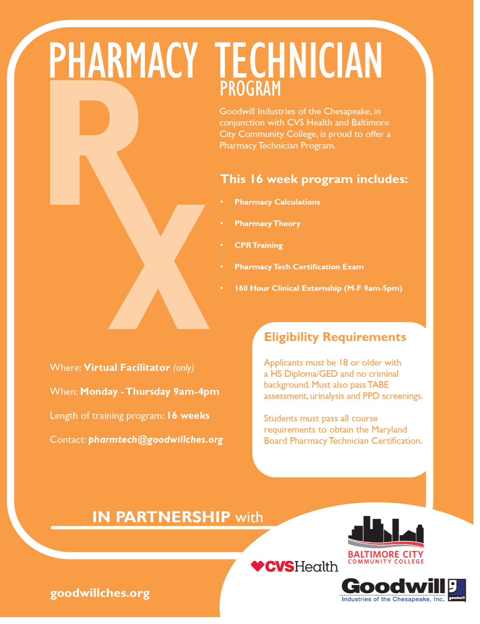 Goodwill Pharmacy Tech Training Program – Southwest Partnership